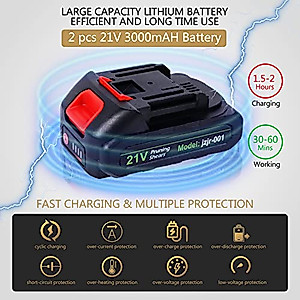 CITELER Mini Chainsaw, 6 Inch Mini Chainsaw Cordless with Safety Lock, 21V Rechargeable Power Chain Saws with 2 Batteries, One-Hand Handheld Small Electric Chainsaw for Fast Branch Wood Cutting