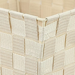 Home Basics PB49147 Non-Woven Strap Bin, Large, Ivory