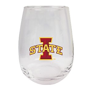 R and R Imports Iowa State Cyclones 15 oz Stemless Wine Glass Officially Licensed Collegiate Product