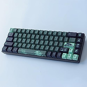 JOMKIZ PBT Keycaps, 157-key Dyed Sublimation Cherry Profile Custom Keycap Set for Cherry MX Switches ISO/ANSI Layout Mechanical Keyboards