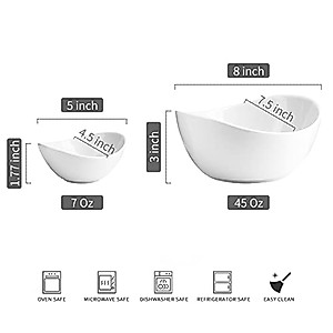 YHOSSEUN Tierd Serving Bowl Set Porcelain Chip and Dip Serving Set 2 Tier Serving Stand Ceramic Appetizer Serving Food Display Stand for Parties, Entertaining Food Service