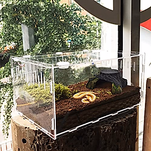 Hamiledyi Reptile Hideout Cave,Resin Simulation Rock Hideout Terrarium Habitat Decortion for Lizards Geckos Chameleons Frogs Turtles Snakes