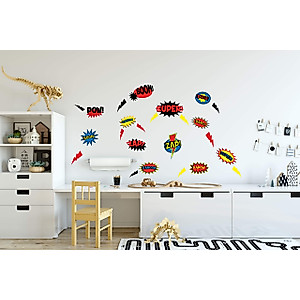 Superhero Boys Room Wall Decals Decor Stickers Teenager Decorations for Bedroom (Superhero)