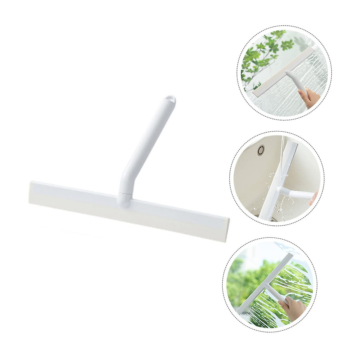 GLEAVI 3 Pcs Ergonomic Handle Glass Squeegee Window Cleaner Tool for Bathroom Tile Easy to Use Cleaning Squeegee for Home