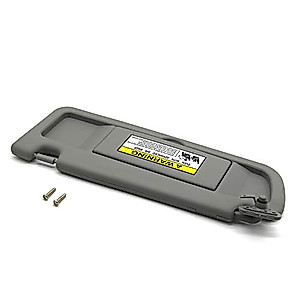 Ezzy Auto Gray Left Driver Side Sun Visor for Honda Civic 2006 2007 2008 2009 2010 2011 EX LX Sedan SI Coupe 83280-SNA-A01ZA