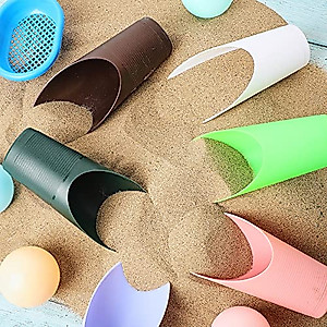 6 Pcs Bonsai Soil Scoops Plastic Garden Shovels Garden Tool Bucket Shovel Colorful Small Mini Potting Scoop for Plant Flower Succulent
