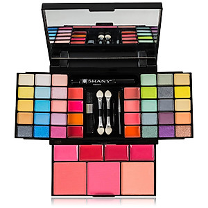 SHANY 'Fix Me Up' Makeup Kit - Compact Travel Makeup Portable Giftable Adult and Teen Makeup Set Eye Shadows, Lip Colors, Blushes, and Applicators