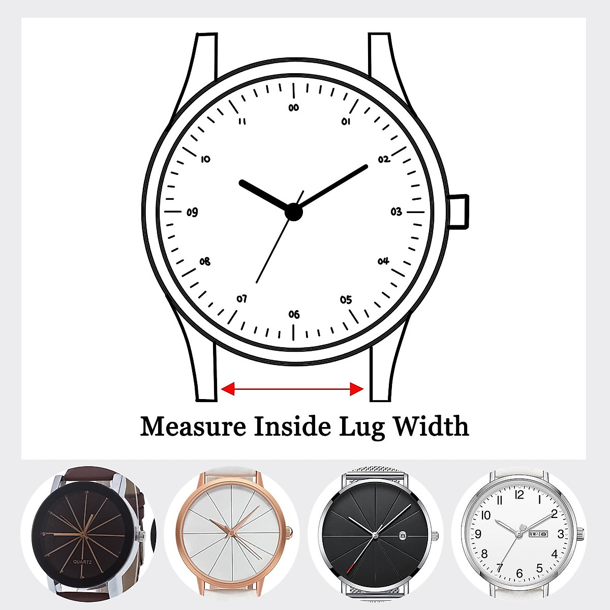 Ozzagar Watch Adapter Compatible with LEATHERMAN TREAD Multitool Bracelet Compatible with 20 mm Lug Width Watch, Made of Precision Machined Stainless Steel (20mm, Black)