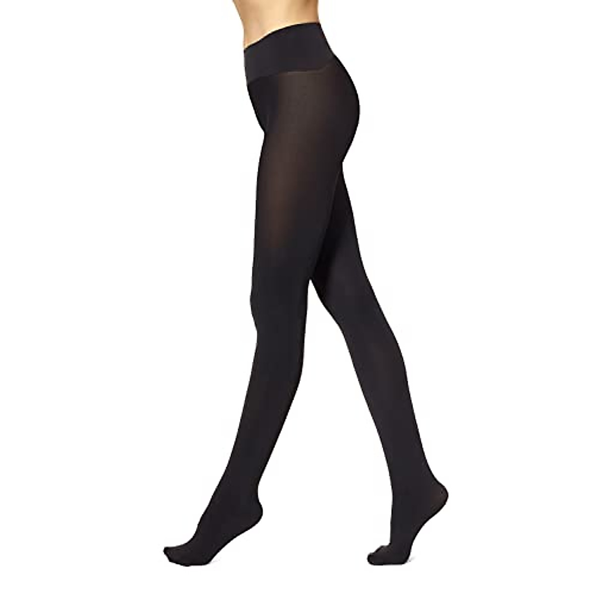 No nonsense womens Yoga Waistband Blackout Tights, 3 Pair Pack Tights, Black - Pair Pack, Large-X-Large US