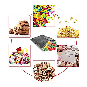 AZOWA Candy Buffet Bags Black Color 6 x 9 In Large Paper Treat Bags Pack of 100