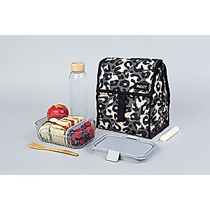 PackIt Freezable Lunch Bag, Wild Leopard Gray, Built with EcoFreeze Technology, Foldable, Reusable, Zip and Velcro Closure with Buckle Handle, Perfect for Lunches