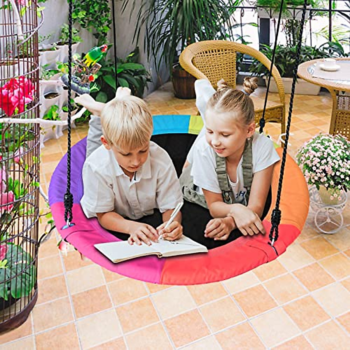 Tree Swing Flying | Tree Swing Flying for Kids Adult Made with 900D Oxford - Round Outdoor Play & Swing Sets Suitable for Park, Backyard, Playground Kumprohu