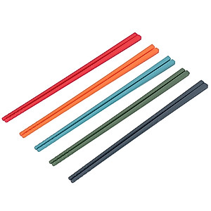 Joyzan Chopsticks Set, 5 Pairs Multicolor Reusable Chopsticks Silicone Chopsticks Sushi Non Slip Chinese Japanese Korean Style Lightweight Chop Sticks Colorful Dishwasher Safe Cooking Food Gift
