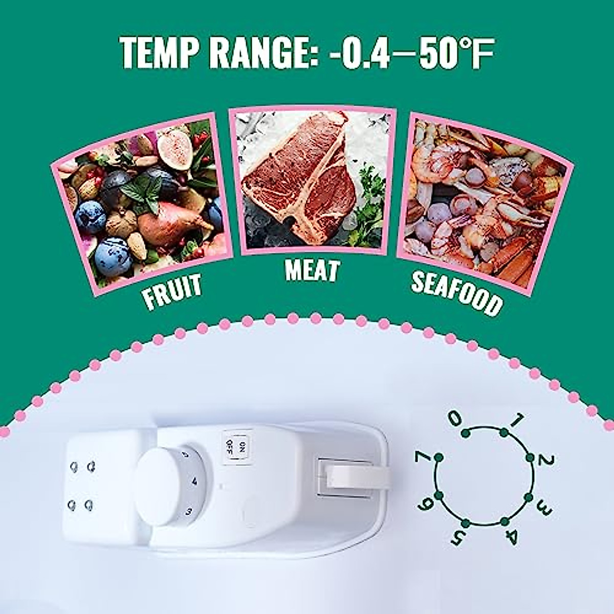 WANAI Compact Refrigerator 3.5 CU.FT Double Door Mini Fridge with Freezer Small Refrigerator with 7 Adjustable Temperature Side Door Wire Rack suit for Dorm Office Apartment Black