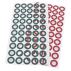E-outstanding 18650 Battery Insulator Gasket 100PCS 18650 Lithium Battery Insulator Rings Hollow Paper Pad Electrical Insulation Ring Adhesive Cardboard Sticker Red and Green