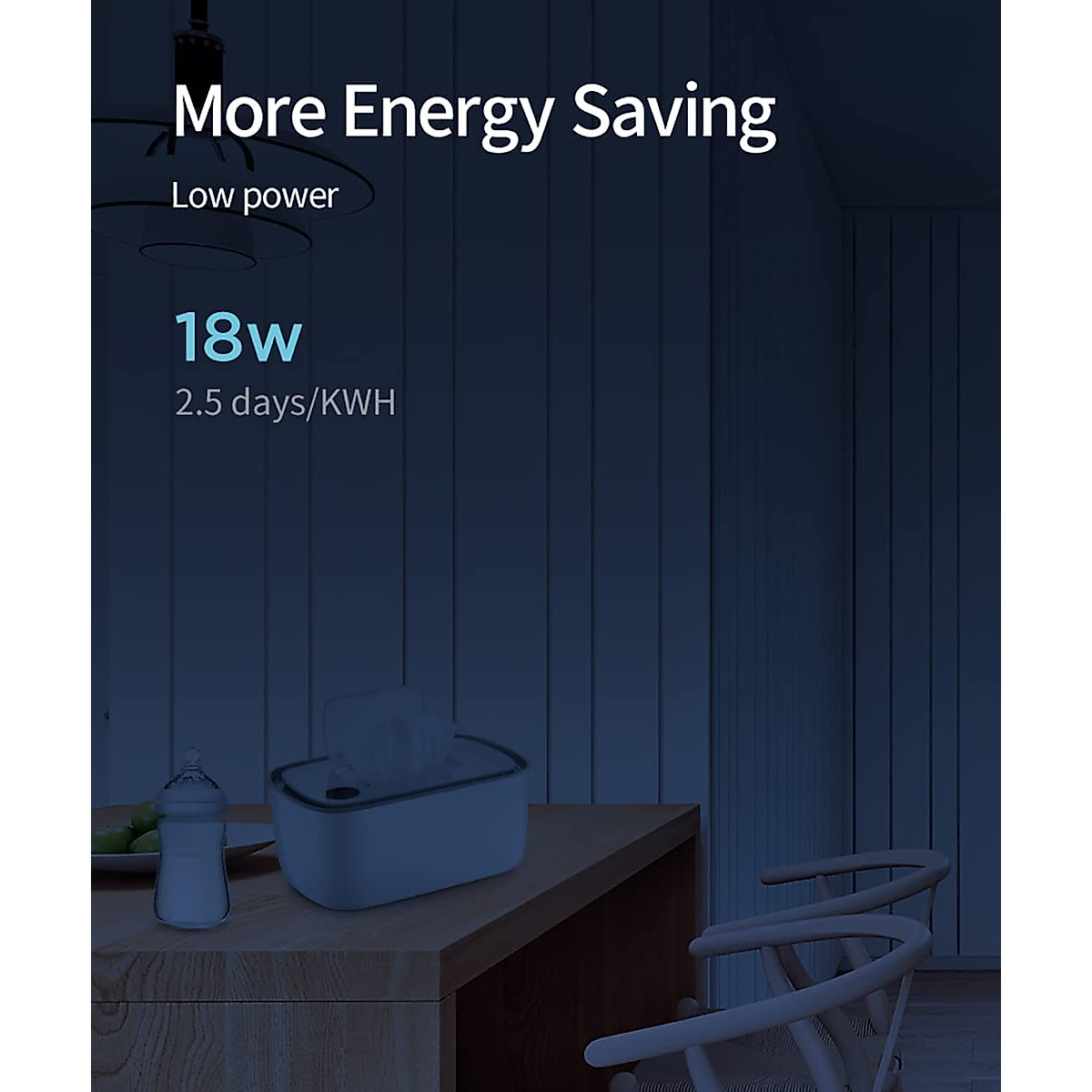 Baby Wipe Warmer and Baby Wet Wipes Dispenser, Diaper Wipe Warmer with Large Capacity, Quick Heating System, LED Display for Accurate Temperature Setting