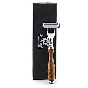Haryali Mens Shaving Safety Razor-Wooden Handle