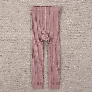 Toddler Baby Basic Ribbed Sweater Leggings Infant Kids Footless Tights Little Girls Dress Bottom Top Pants(5 Pieces, 3-5 Years)