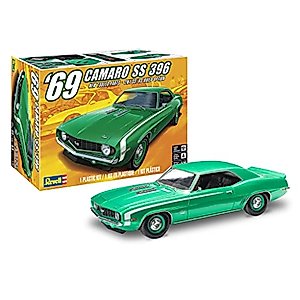 Revell 85-4525 1969 Chevy Camaro SS 396 Model Car Kit 1:25 Scale 129-Piece Skill Level 4 Plastic Model Building Kit, Green