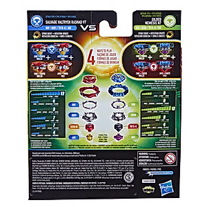 BEYBLADE Burst QuadDrive Salvage Valtryek Rashad V7 and Gilded Nemesis N7 Spinning Top Dual Pack -- 2 Battling Game Top Toy for Kids Ages 8 and Up