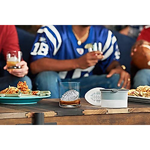 Tovolo Football Ice Molds (Set of 2) - Slow-Melting, Leak-Free, Reusable, & BPA-Free Craft Ice Molds For Game Day/Great For Whiskey, Cocktails, Coffee, Soda, Fun Drinks, And Gifts