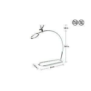 Rigeli Regent Silverplated Wire Wine Bottle Stand with Lacquer, with Stag Head Motif Metal Wine Rack Freestanding Tabletop Bottle Holder Geometric Design for Table Top Rack,Perfect Wine Holder