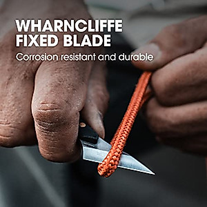 TRUE MYCRO Utility Knife, Fixed Blade Every Day Carry Razor Knife, Compact Boxcutter Neck Knife with Sheath - Black