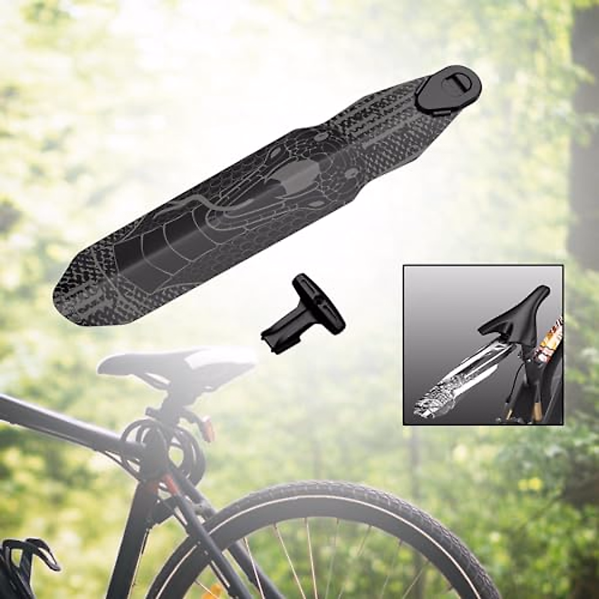 Aosekaa Bicycle Bike Mudguard Cycling Tire Lightweight Splash Narrow for Mountain Bikes Folding Bikes, Style E