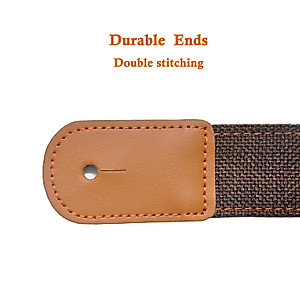 Ukulele Strap Adjustable Ukulele Shoulder Strap of Cotton Linen Style Durable Ends,with Picks Ukelele Strap Locks Buttons End Pins,for Soprano Concert Tenor Baritone Uke (Coffee)