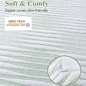 Sleepmax Memory Foam Mattress Topper Queen, 3 Inch Premium Soft Memory Foam Bed Topper with Washable Cover - Pressure Relief, CertiPUR-US Certified
