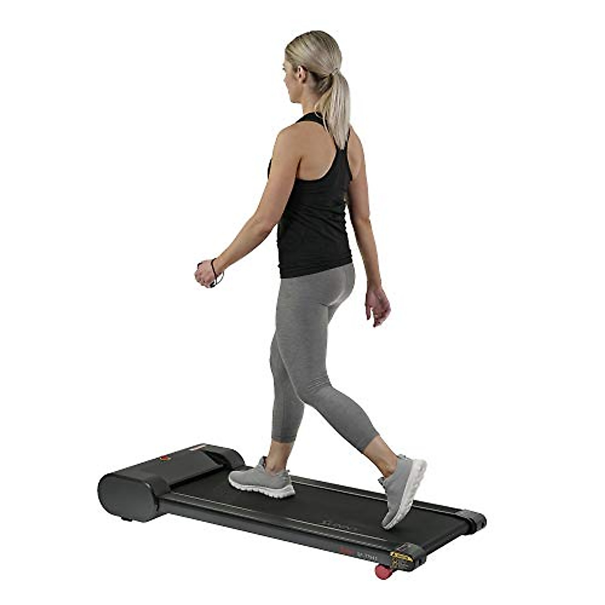 Sunny Health & Fitness Walkstation Slim Flat Treadmill for Under Desk and Home - SF-T7945,Black