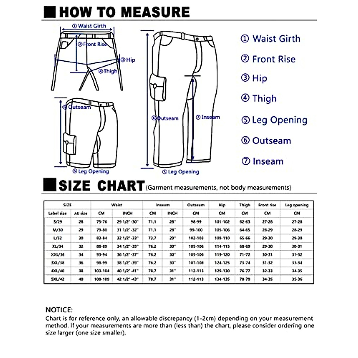 Match Men's Loose Fit Chino Washed Jogger Pant (36, 6535 Black)