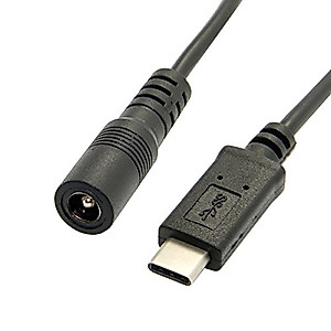 cablecc USB 3.1 Type C USB-C to DC 5.5 2.5mm Power Jack Extension Charge Cable for Air Pro 10cm