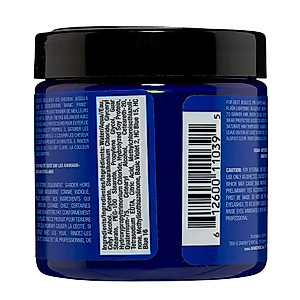 MANIC PANIC Rockabilly Blue Hair Dye - Classic High Voltage - Semi Permanent True Neutral Blue Hair Color - Vegan, PPD And Ammonia Free (4oz)