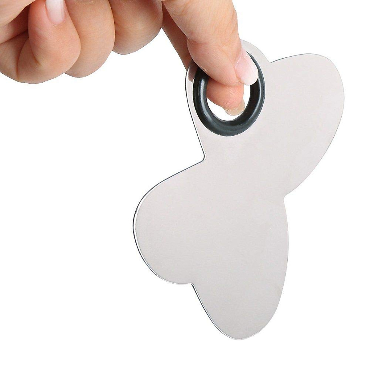 2 Pack Makeup Palette with Spatula, Stainless Steel 3-well Cosmetic Palette and Butterfly Makeup Palette, Nail-art Mixing Blending Makeup Tools for Eye Shadow, Eyelash, Lipsticks, Nail Art