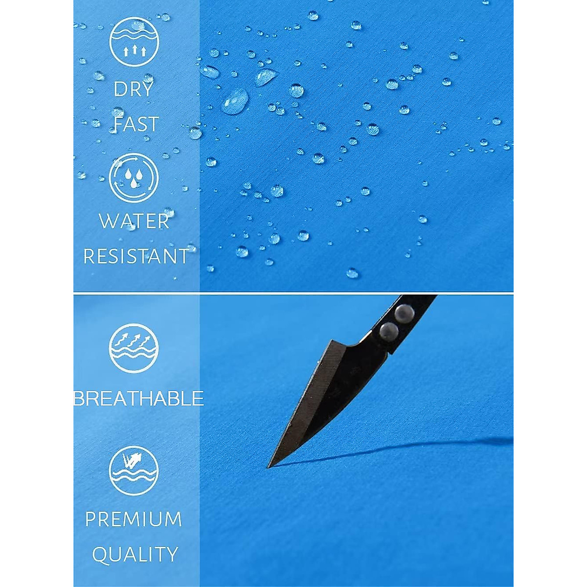 MAGCOMSEN Golf Shorts Men Stretch Hiking Quick Dry Shorts Cargo Shorts Outdoor Fishing Shorts Azure,36