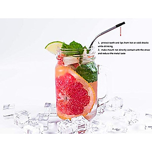 Mini Skater 8Pcs Multi Color Food Grade Silicone Straws Tips Covers and 16Pcs Straw Silencers Anti-scald/Cold Straws Cover for 1/4 Inch Wide (6MM OD) Stainless Steel Straws,8 Colors