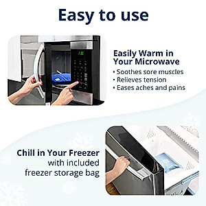 Iowa Corn Baby Mini - Microwavable Heating Pad & Reusable Cold Pack - Weighted Heating Pad for Cold Hands, Sore Neck, Achy Wrists - 4” x 8” - 1 lb (Oasis Blue)