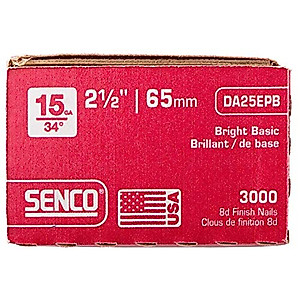 Senco DA25EPB 15 Gauge by 2-1/2 inch Length Bright Basic Finish Nail (3,000 per box)
