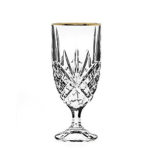 Godinger Iced Beverage Glasses, Gold Banded - Dublin Crystal, Set of 4