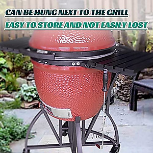 19 Inch BBQ Ash Tool for Kamado Joe Charcoal Smoker Big Green Egg Wood Burning Stove Ash Rake Grilling Poker Accessories Charcoal Garden Tools Grill Cleaning Tools