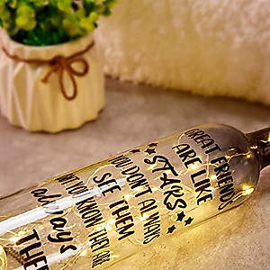 BESTSWEETIE Valentines Day Gifts for Friends Gifts for Friends Female Friend Gifts Gifts for Friends Women Friendship Gifts for Women Lighted Wine Bottle Black
