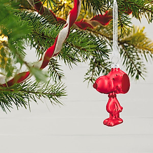 Hallmark Keepsake Christmas Ornaments 2023, The Peanuts Gang Snoopy, Glass Ornament, Set of 6, Gifts for Peanuts Fans