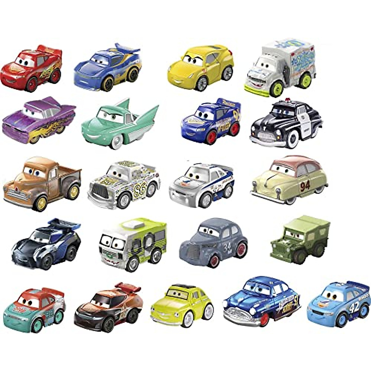 Mattel Disney Cars Toys Mini Racers 21-Pack of Collectible Die-Cast Toy Cars & Trucks Inspired by Movie Characters (Amazon Exclusive)