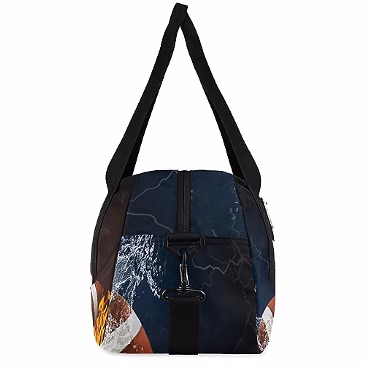 Custom Duffel Bag for Kids Fire American Football Personalized Sports Tote Gym Bag for Teens Boys & Girls Waterproof Weekender Carry Shoulder Travel Bag School Dance Ballet Practice Bag