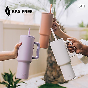 Simple Modern Plastic Reusable Straws | BPA Free and Waste Reducing Plastic Straw for Tumblers and Travel Mugs | Trek Collection | 12 Count (Pack of 1) | Midnight Black