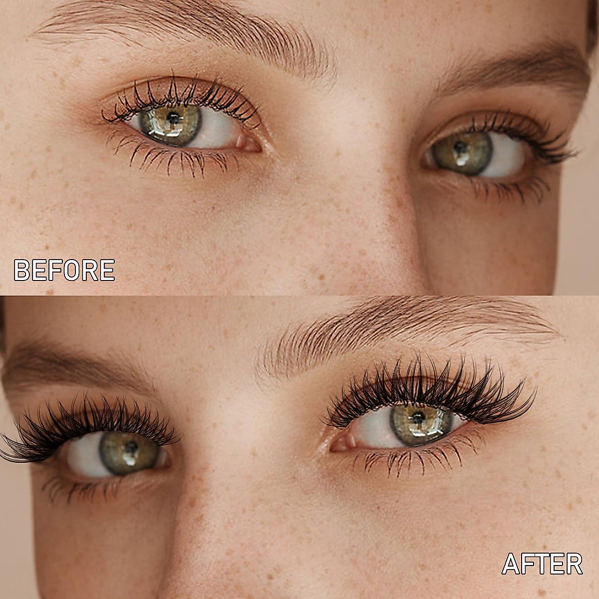 GAQQI Lash Clusters, Individual Lashes C Curl, DIY Lash Extension 10-16mm Mixed Length False Eyelash Clusters 120PCS, Natural & Wispy Lash Wisps (C Curl,10-16mm)