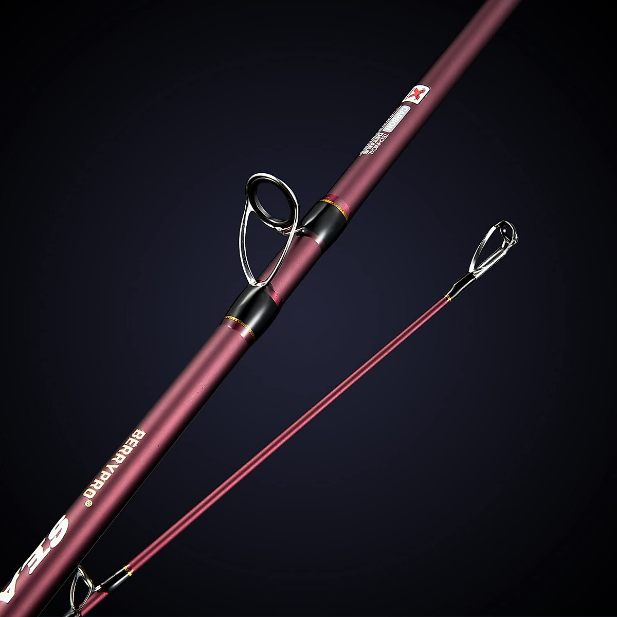 Berrypro Surf Spinning & Casting Fishing Rod Carbon Fiber Travel Fishing Rod(9-Feet & 10-Feet & 12-Feet & 13.3-Feet) (10'-Casting 2-Piece)