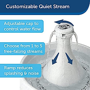 PetSafe Drinkwell 360 Multi Pet Drinking Fountain - Customizable Automatic Water Dispenser for Cats and Dogs - 128 oz Fresh, Filtered Water Capacity for Healthy Pets - Filter Included