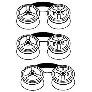 Sharp EL-2196BL Ribbon Compatible 3 Pack Black & Red Ribbons